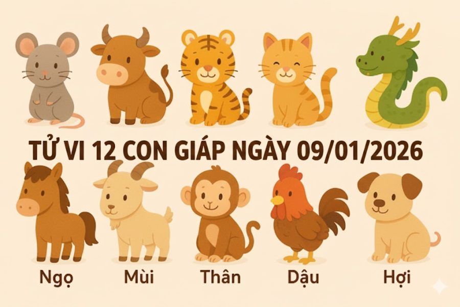 Tử vi 12 con giáp ngày 09/01/2026 - Tử Vi 12 Con Giáp