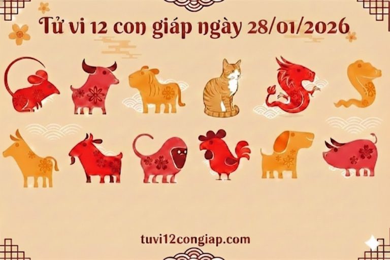 Tử vi 12 con giáp ngày 28/01/2026 - Tử Vi 12 Con Giáp