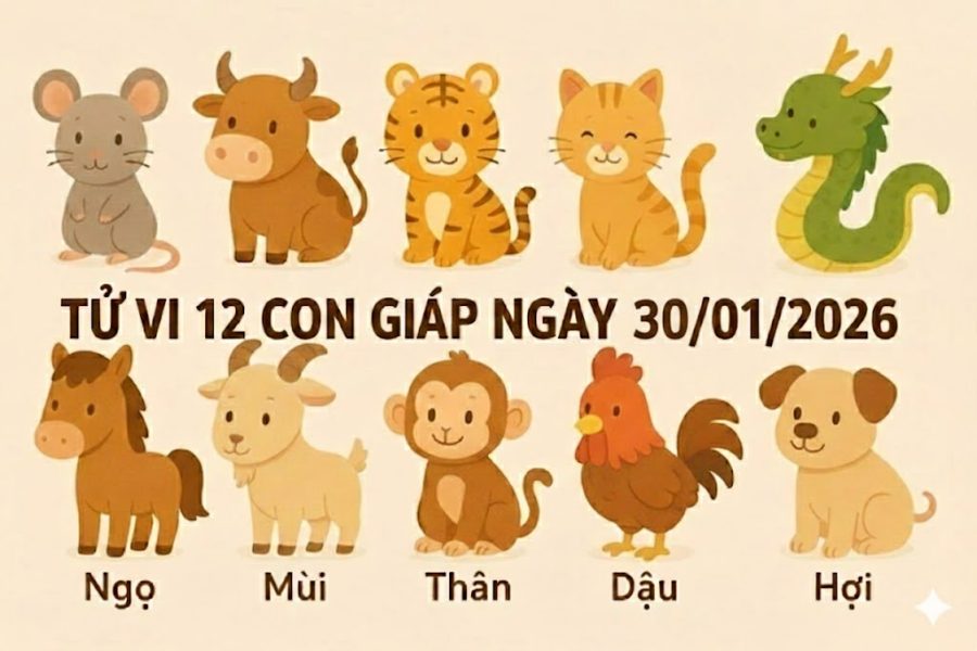 Tử vi 12 con giáp ngày 30/01/2026 - Tử Vi 12 Con Giáp