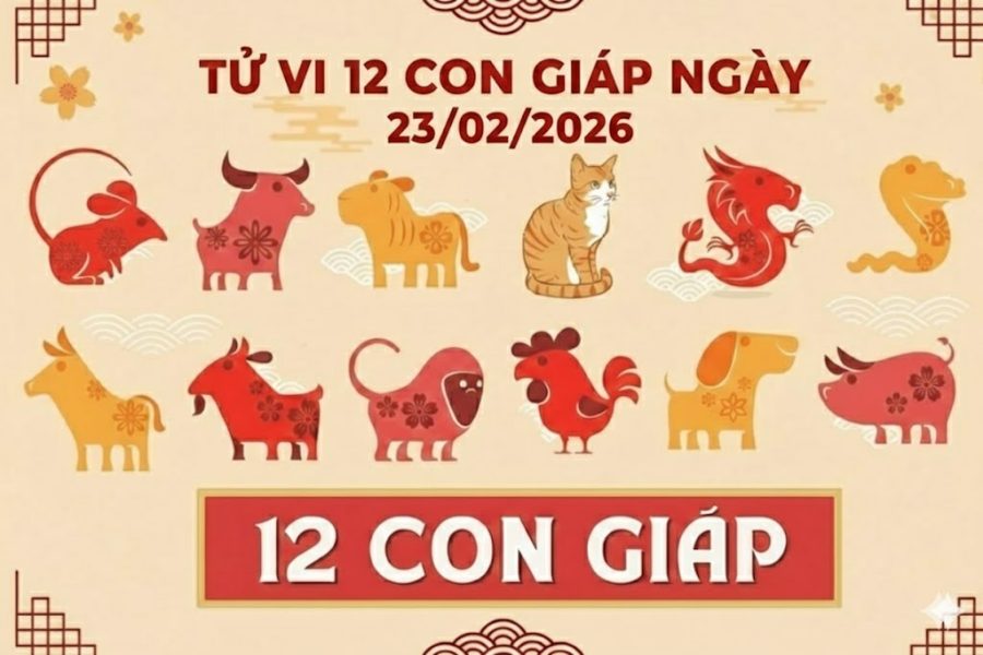 Tử vi 12 con giáp ngày 23/02/2026 - Tử Vi 12 Con Giáp
