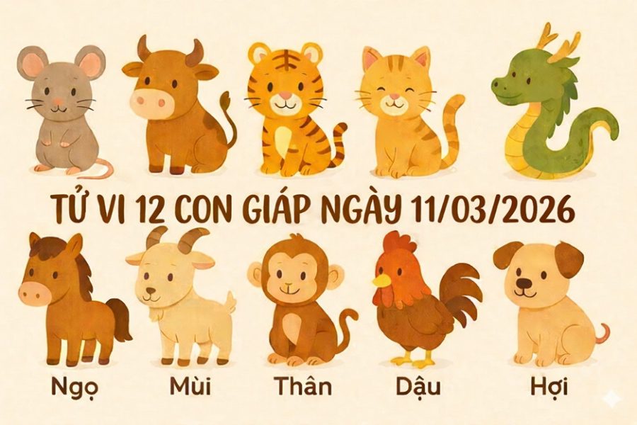 Tử vi 12 con giáp ngày 11/03/2026 - Tử Vi 12 Con Giáp