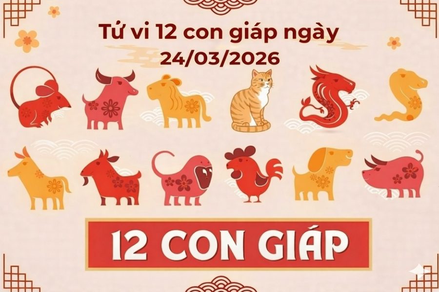 Tử vi 12 con giáp ngày 24/03/2026 - Tử Vi 12 Con Giáp
